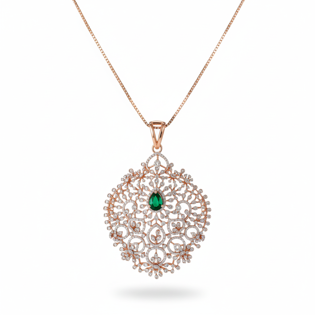 Swadha Floral Pendant – ETIhouseofsilver