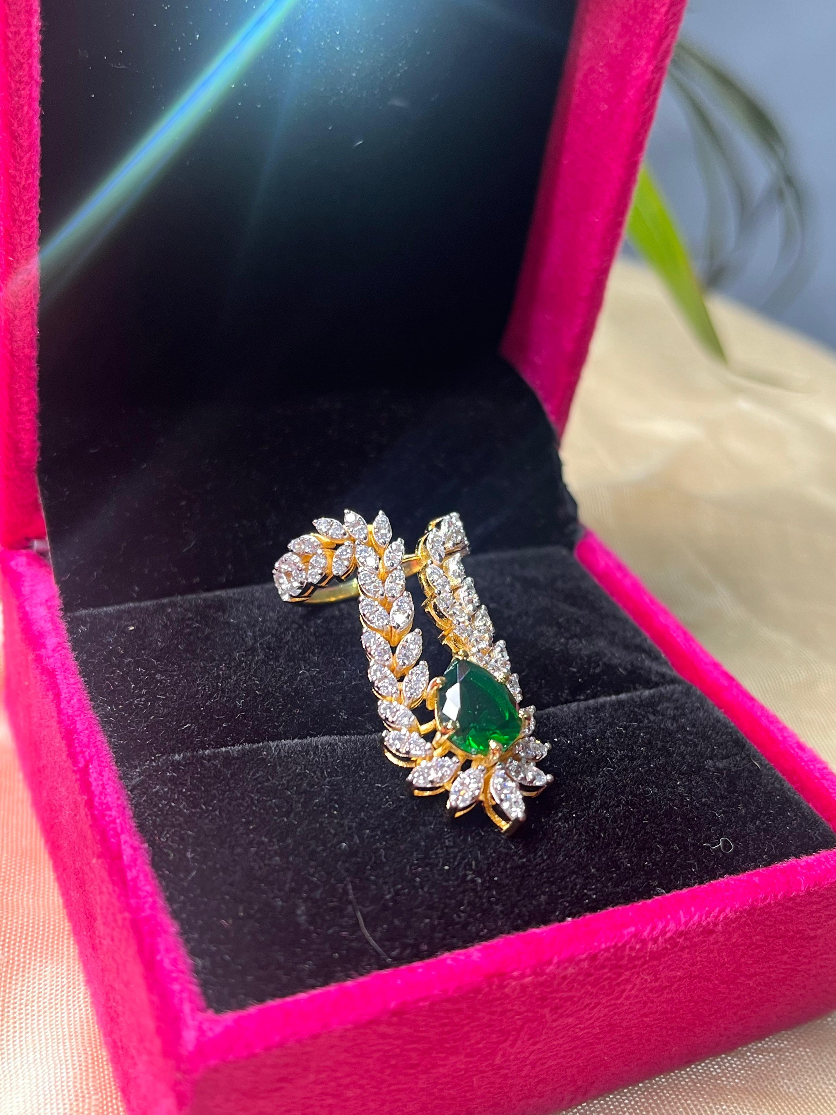 Emerald Cocktail Ring – ETIhouseofsilver