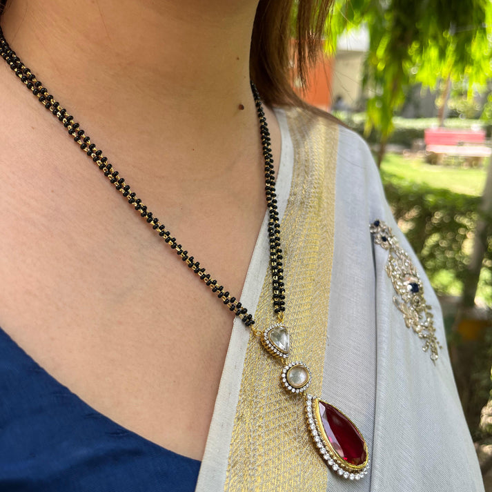 Polki Ruby Mangalsutra – ETIhouseofsilver