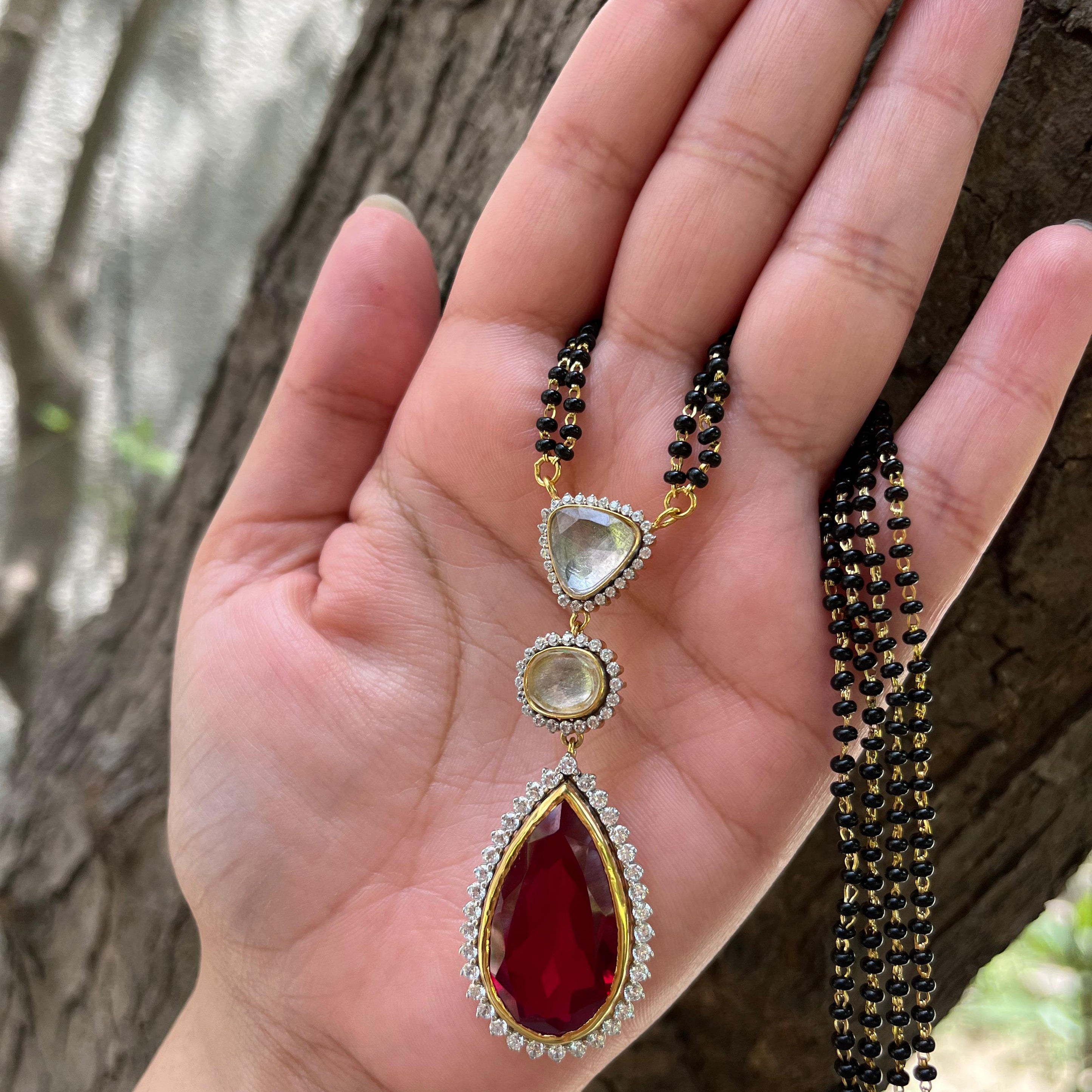 Polki Ruby Mangalsutra – ETIhouseofsilver