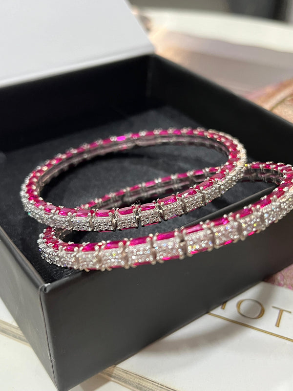 Ruby Diamond Bangles – ETIhouseofsilver