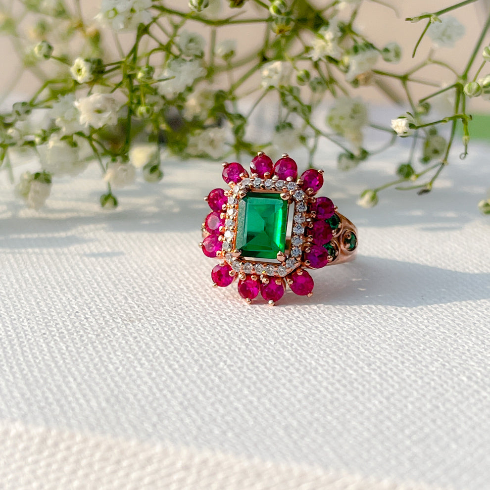 Ruby Emerald Ring – ETIhouseofsilver